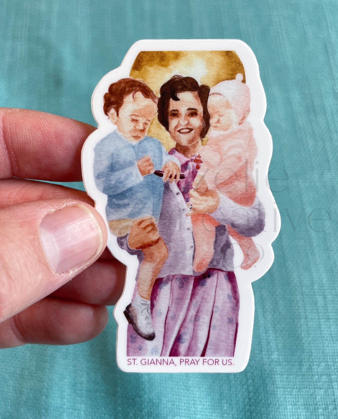 Saint Gianna Beretta Molla Print and Sticker, St. Gianna Art, St ...