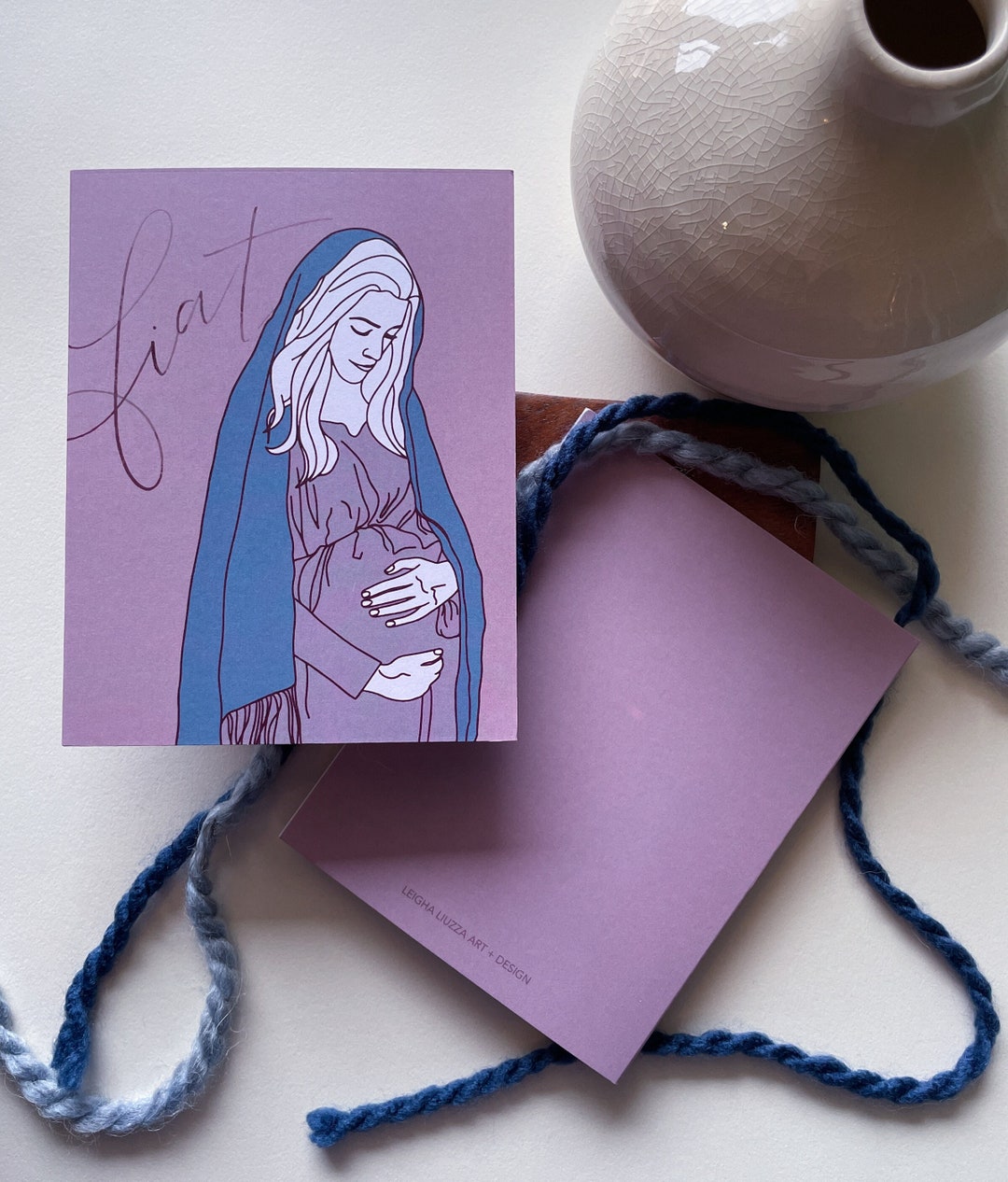 Pregnant Virgin Mary Fiat Catholic Greeting Card and Print Unique ...