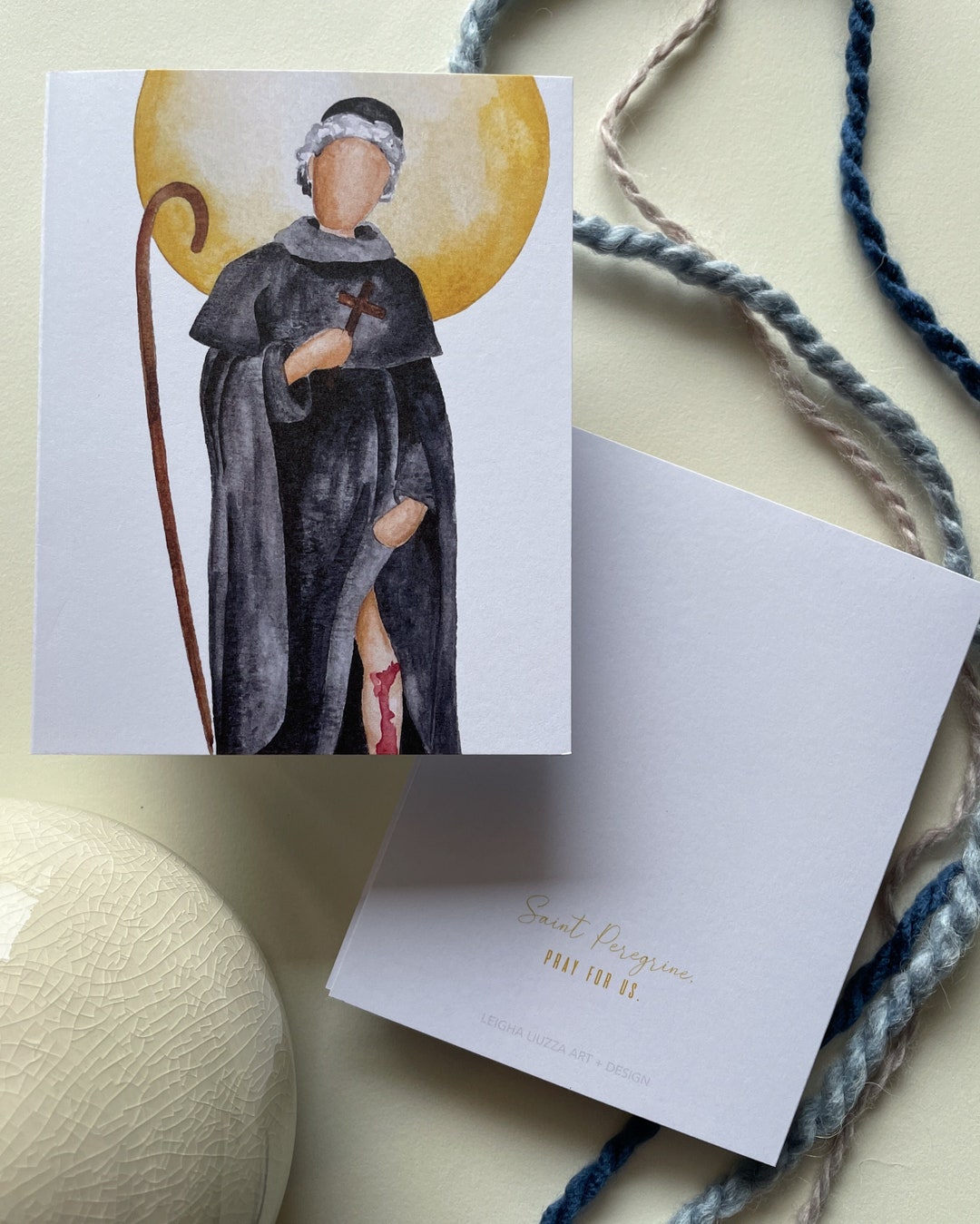 Saint Peregrine Patron of Cancer Catholic Greeting Card and Print ...