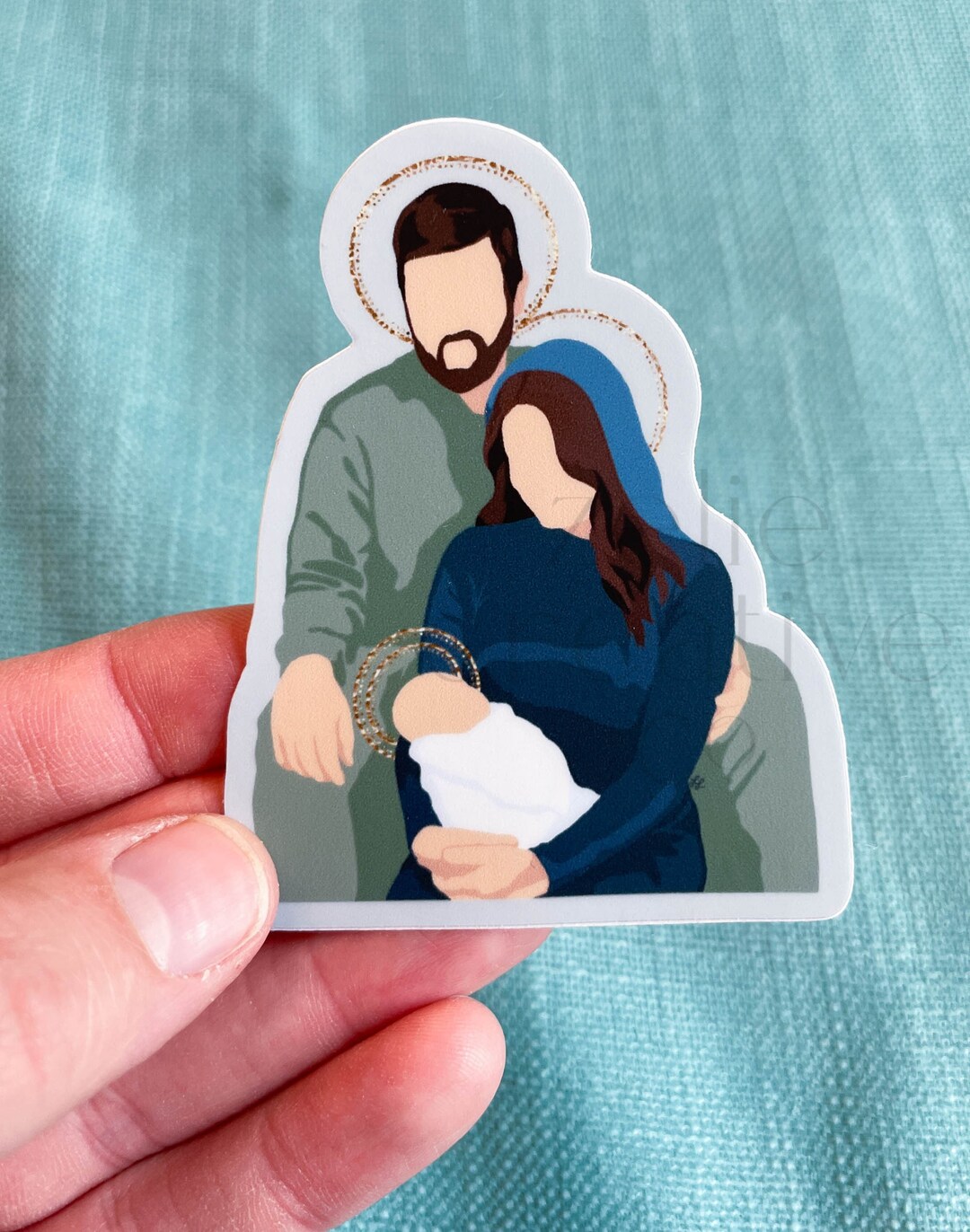 Holy Family Vinyl Sticker Mary Joseph and Jesus Sticker - Etsy