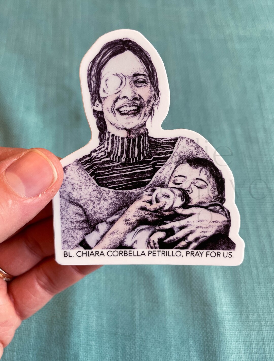 Blessed Chiara Corbella Sticker and Print, Catholic Vinyl Weatherproof ...