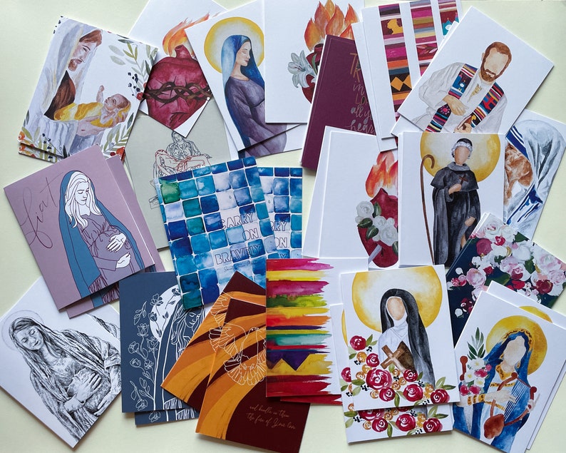 Sacred Heart of Jesus Card and Print Catholic Stationery | Etsy