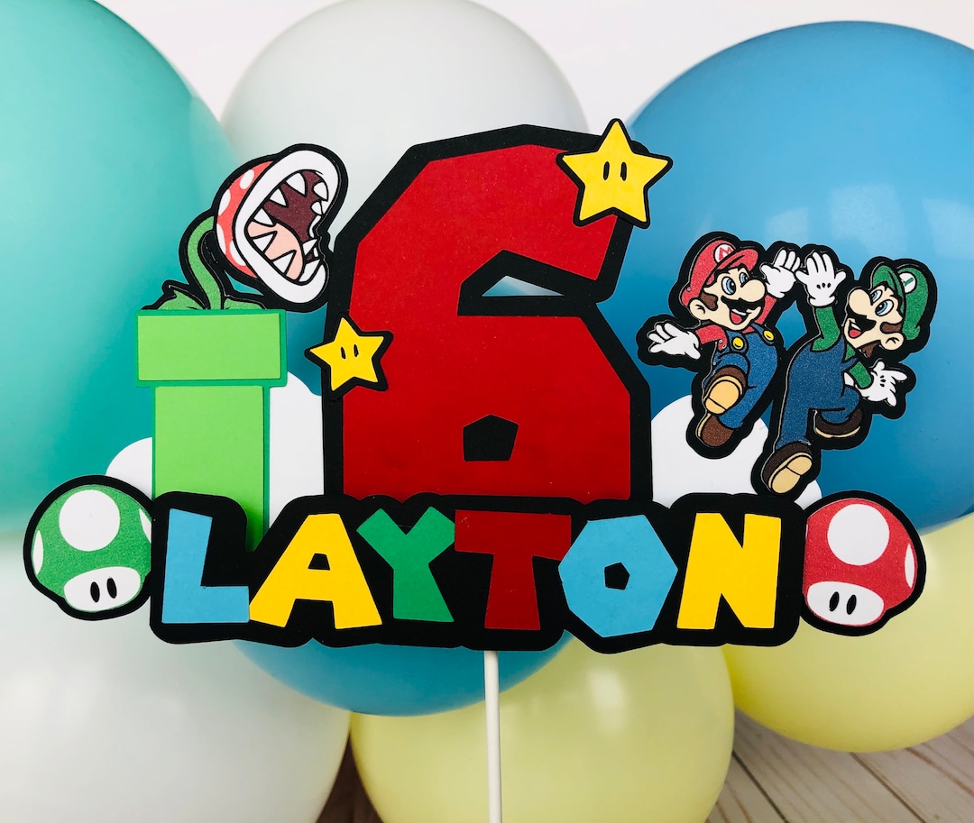 Mario Cake Topper/super Mario Cake Topper/mario Birthday/mario Party ...