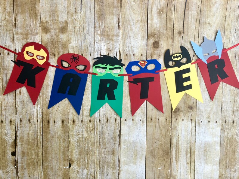 Superhero banner/Marvel banner/Marvel comics/DC | Etsy