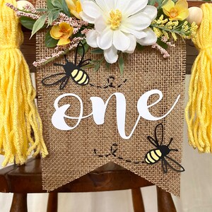 Boho Bee Pink Highchair Banner-boho First Bee-day so Sweet to Bee One ...