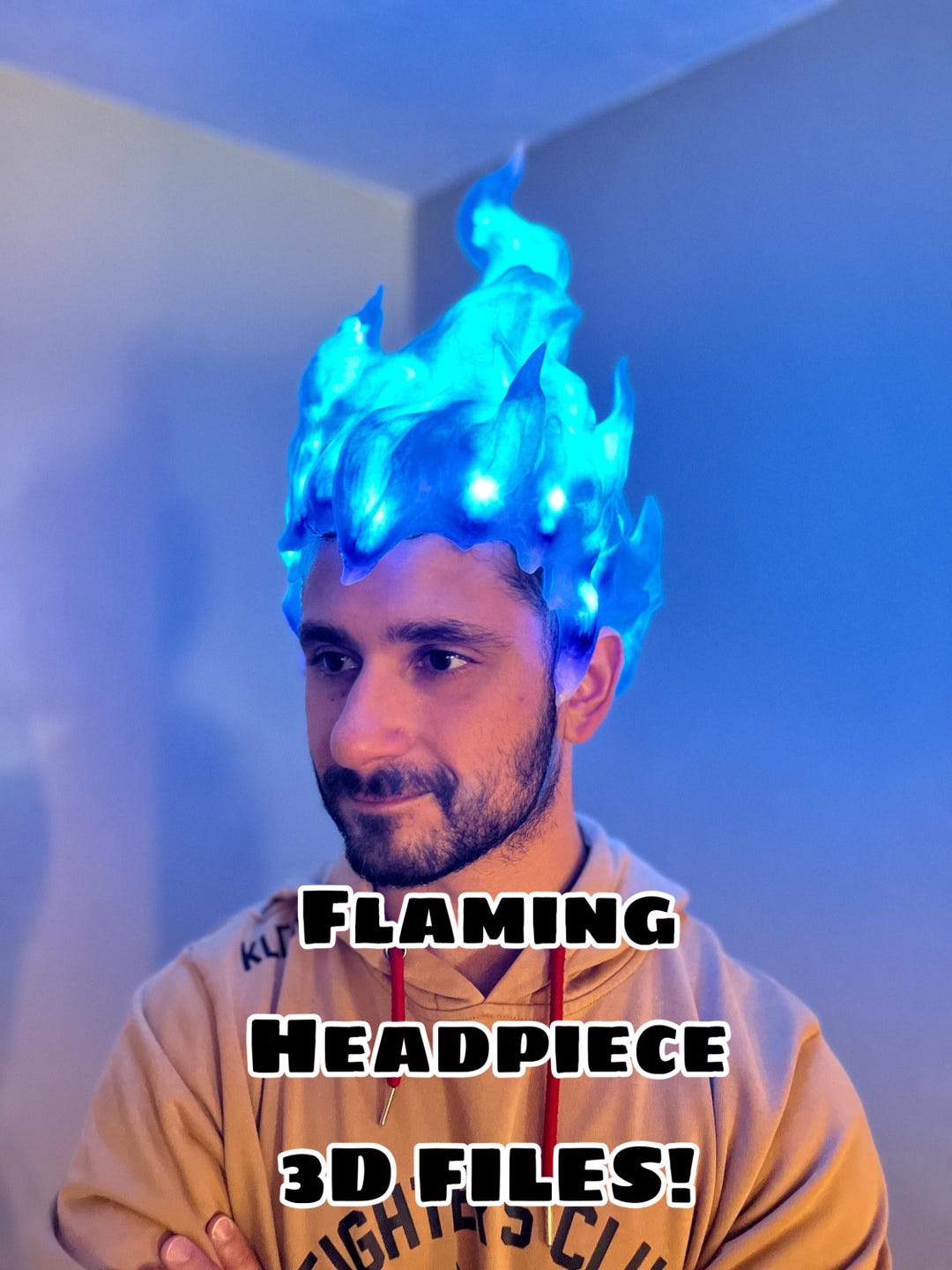Flaming Headpiece 3D Print Files - Etsy