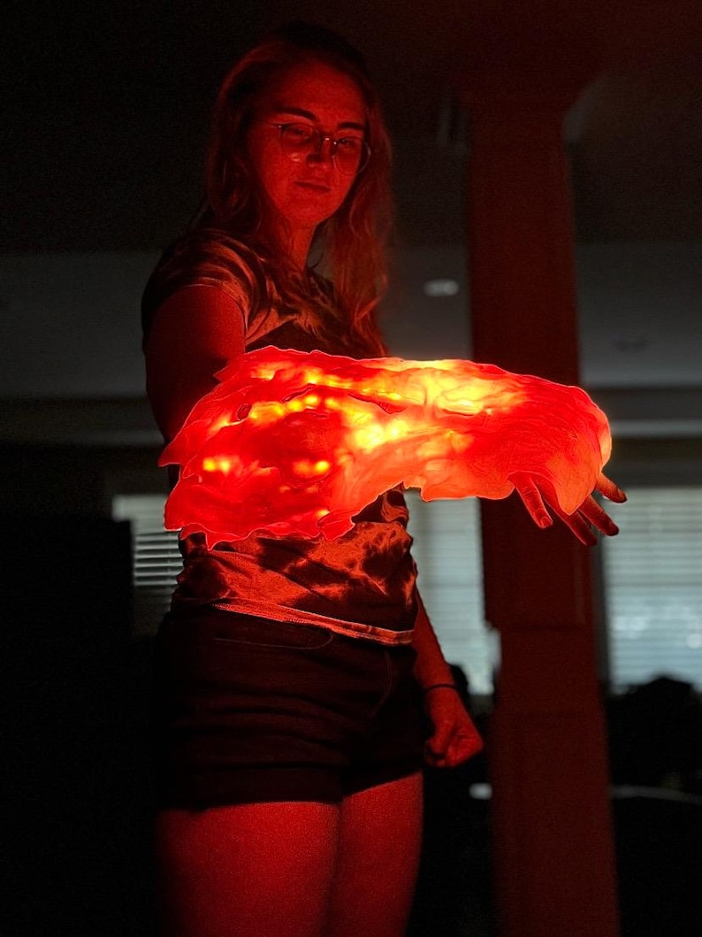 Fire Gauntlet Cosplay Prop - Flaming Fist Effect - Etsy