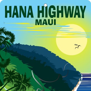 Hana Highway Metal Sign, Hawaii Wall Art, Maui Sign - Etsy