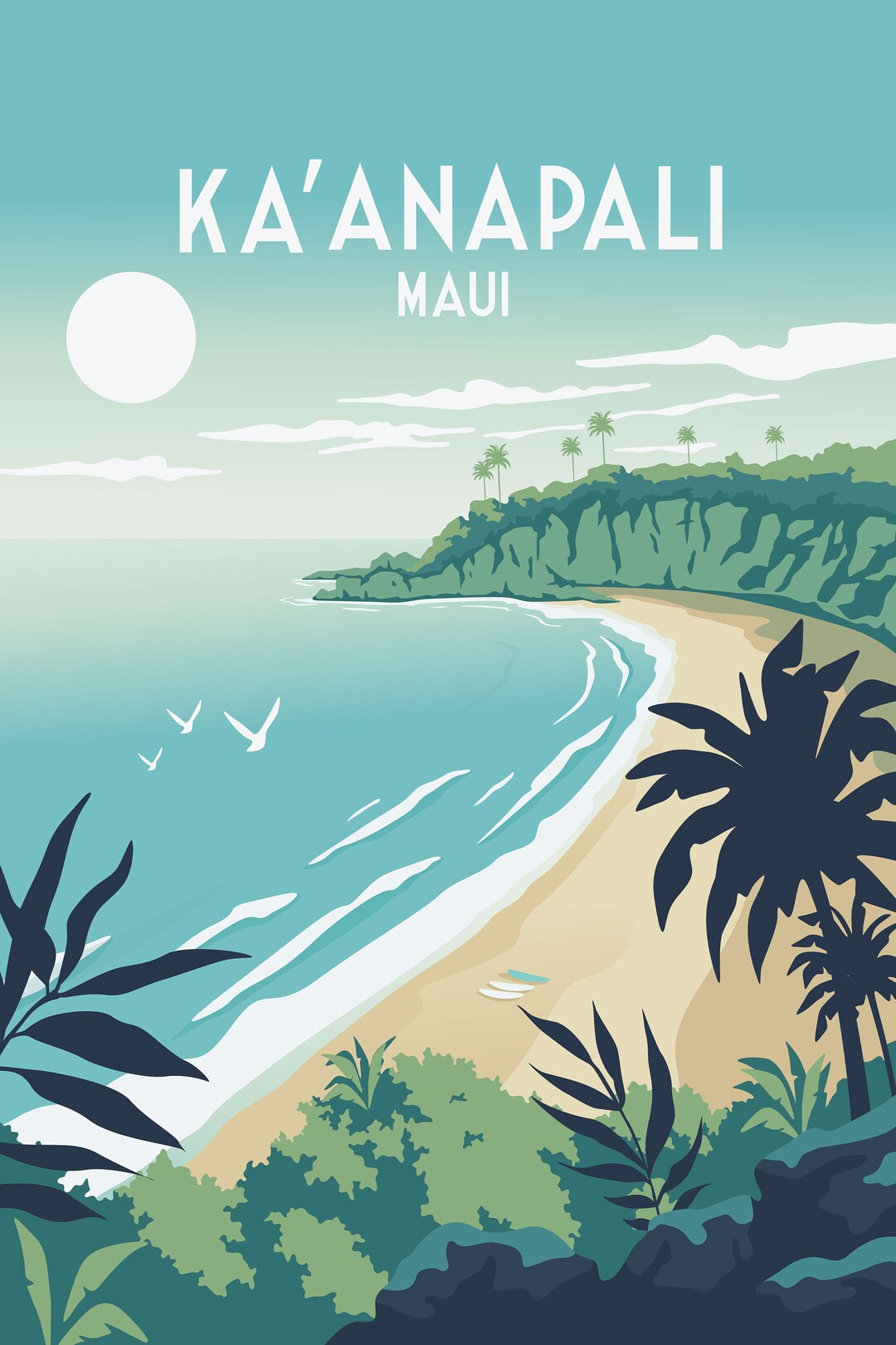 Kaʻanapali Maui Metal Sign, Hawaii Wall Art, Maui Wall Hanging - Etsy