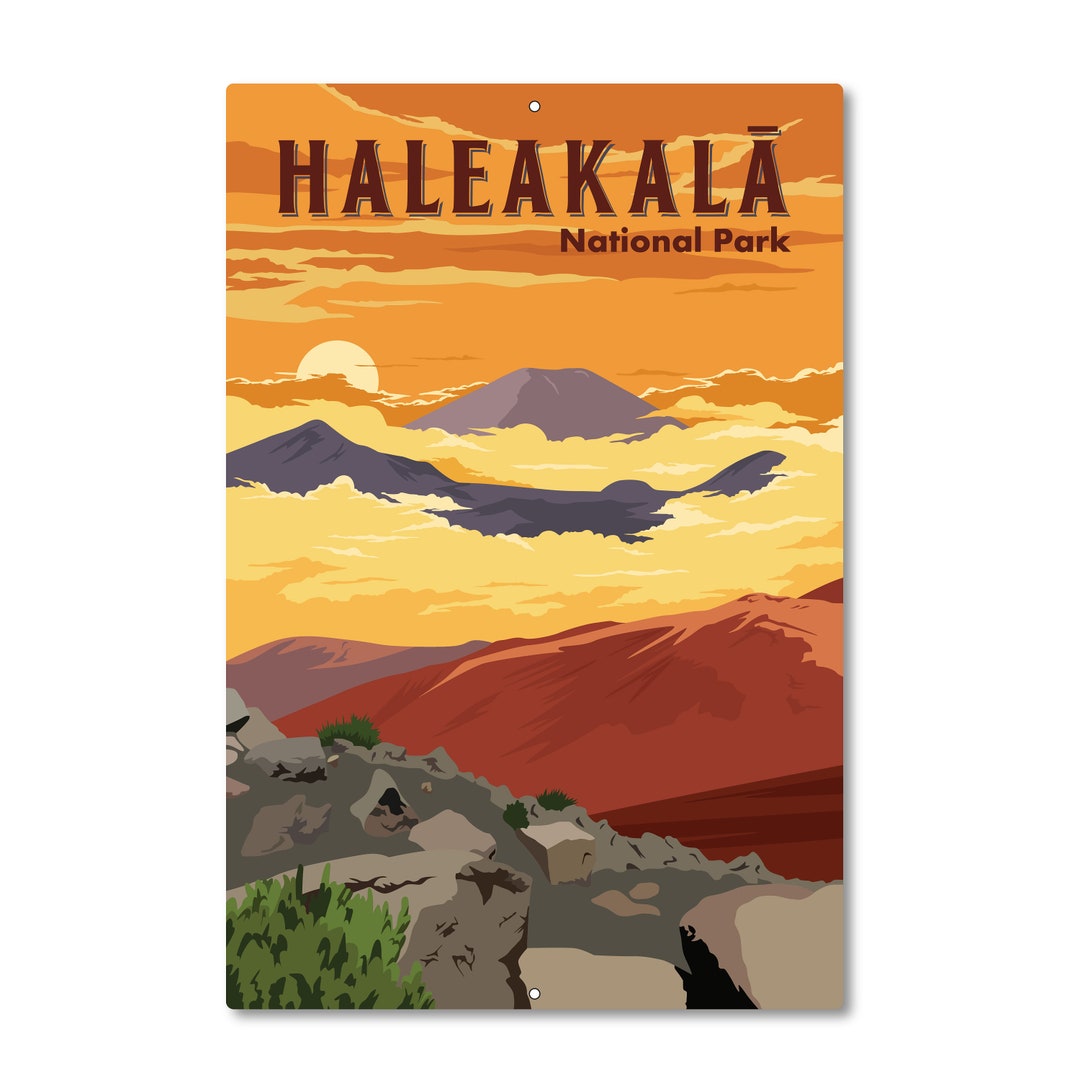 Haleakala Maui Metal Sign • Aluminum Hawaii Sign • Housewarming Gift ...