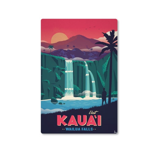 Hawaii Wall Art Waikiki Hawaii Metal Sign Coastal Decor - Etsy