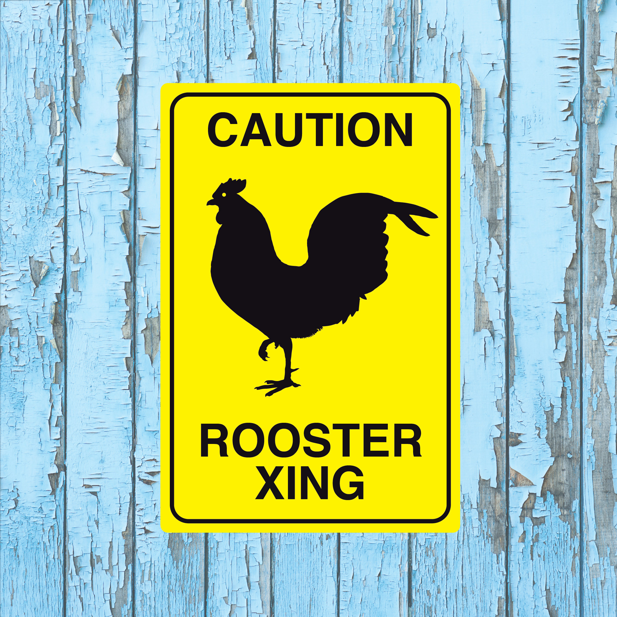 Rooster Crossing Metal Sign Chicken Coop Sign Rooster | Etsy