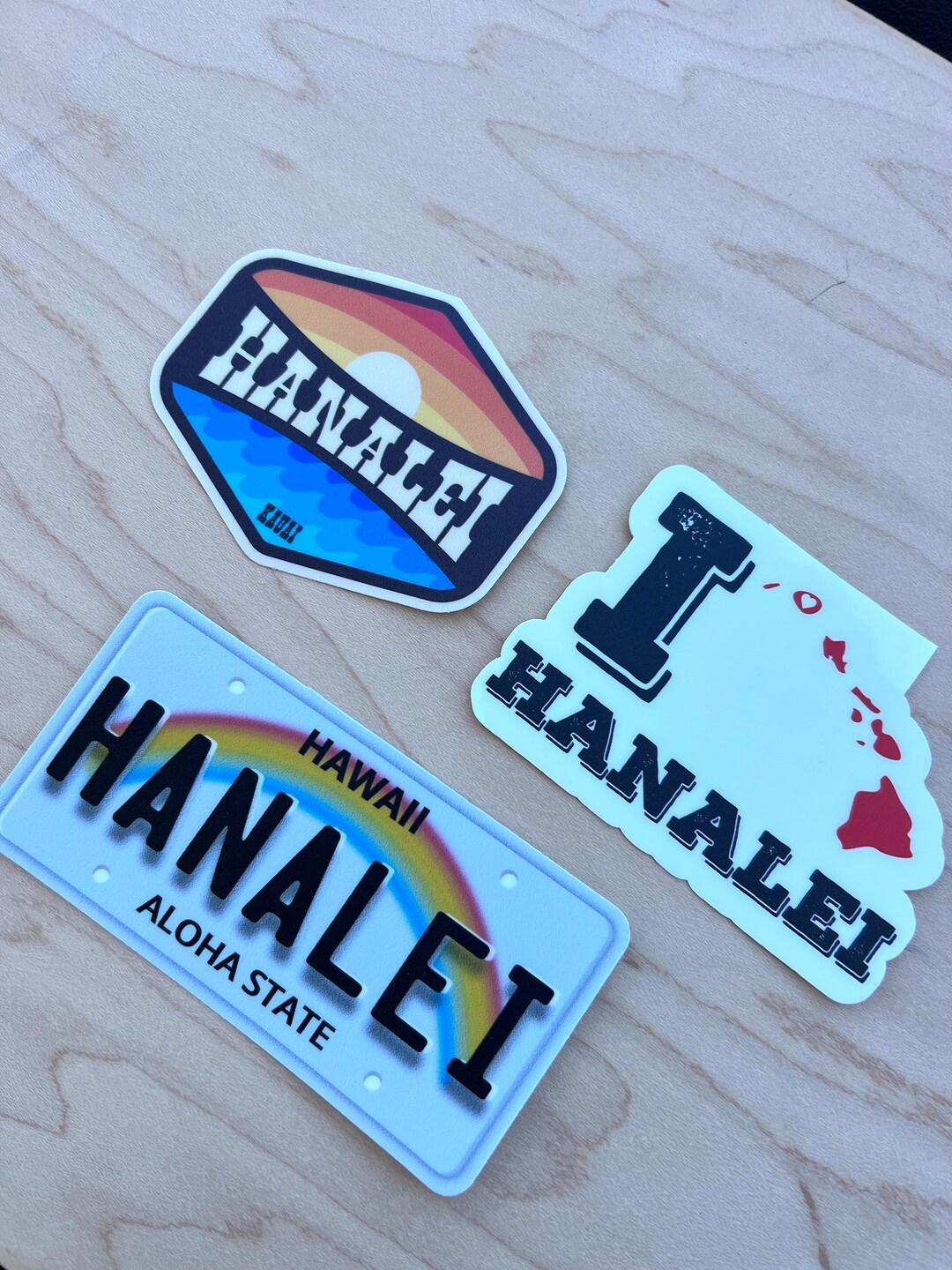 Kauai Hanalei Graphic Sticker Assortment • Hanalei Bay • Napali Coast ...