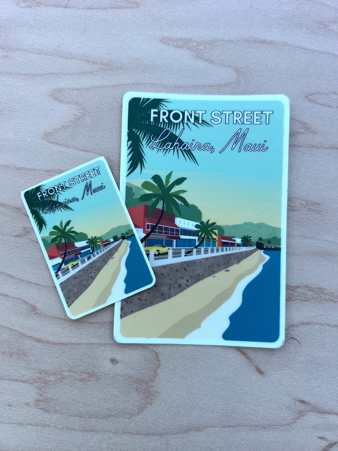 Maui Lahaina Sticker Pack of Two • Old Lahaina Town • Hawaii Sticker ...
