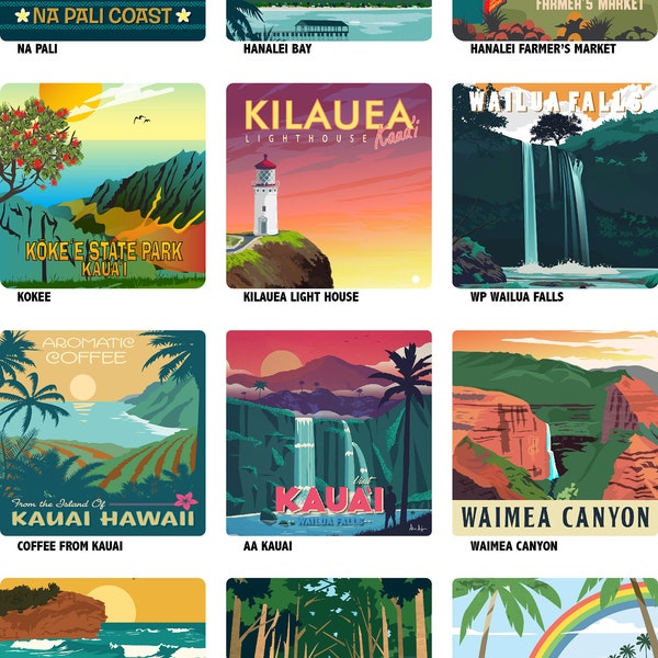 Hawaii Coasters - Etsy