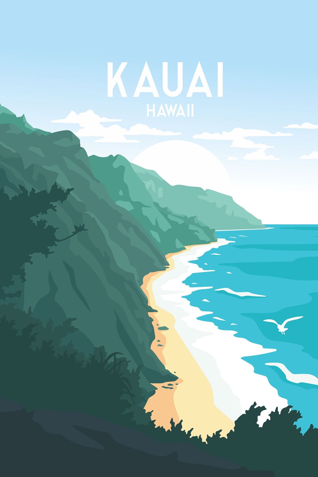 Kauai Napali Coast Metal Sign, Hawaii Wall Art - Etsy