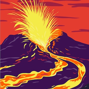 Kilauea Volcano Sign, Hawaii Wall Art, Big Island of Hawaii - Etsy