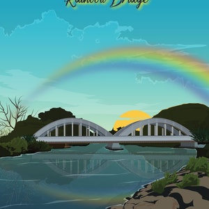 Haleiwa Oahu Hawaii Metal Sign, Hawaii Wall Art, Rainbow Bridge - Etsy