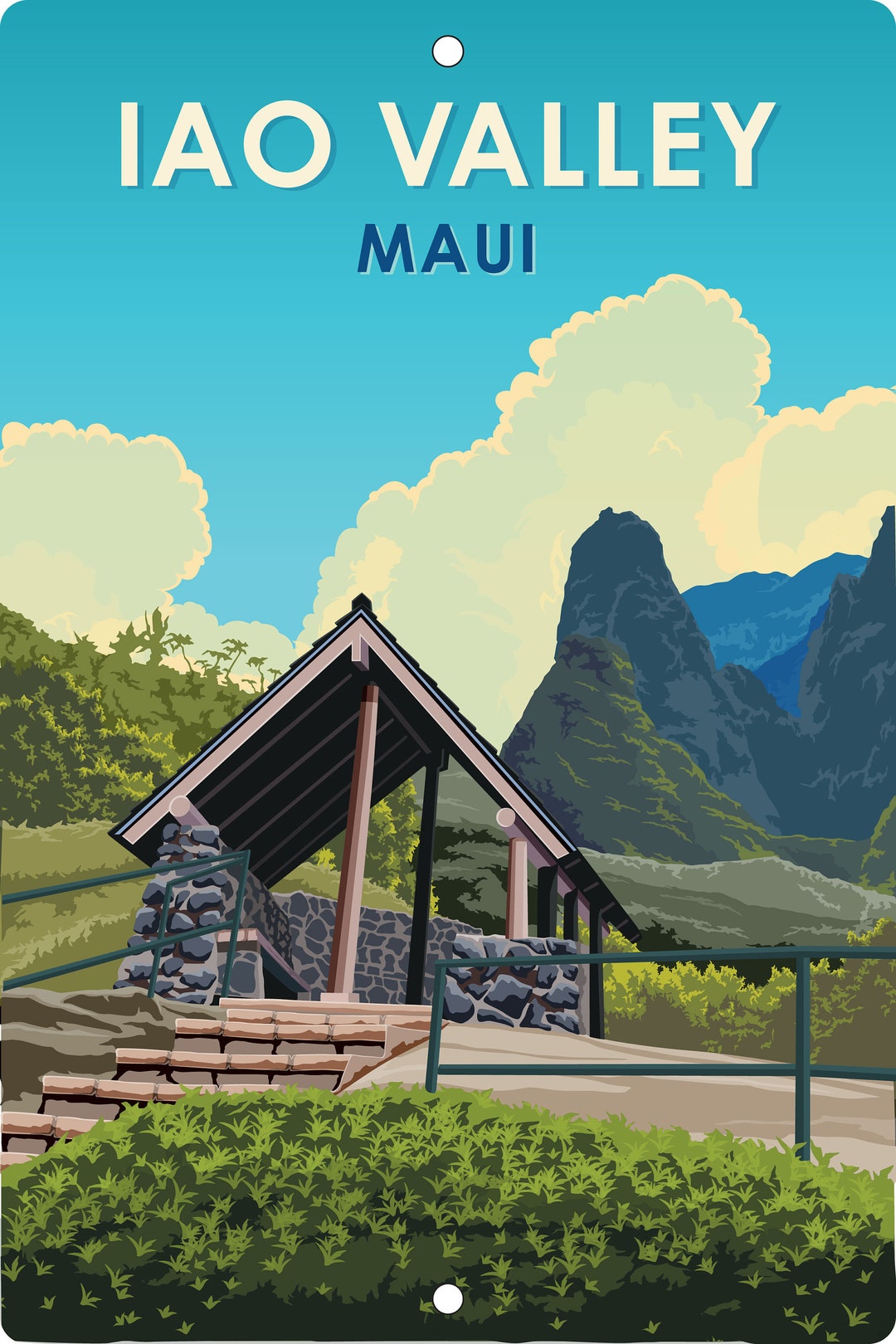 Iaq Valley Metal Sign, Hawaii Wall Art, Maui Sign - Etsy