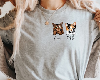 Custom Cat Mom Shirts - Etsy