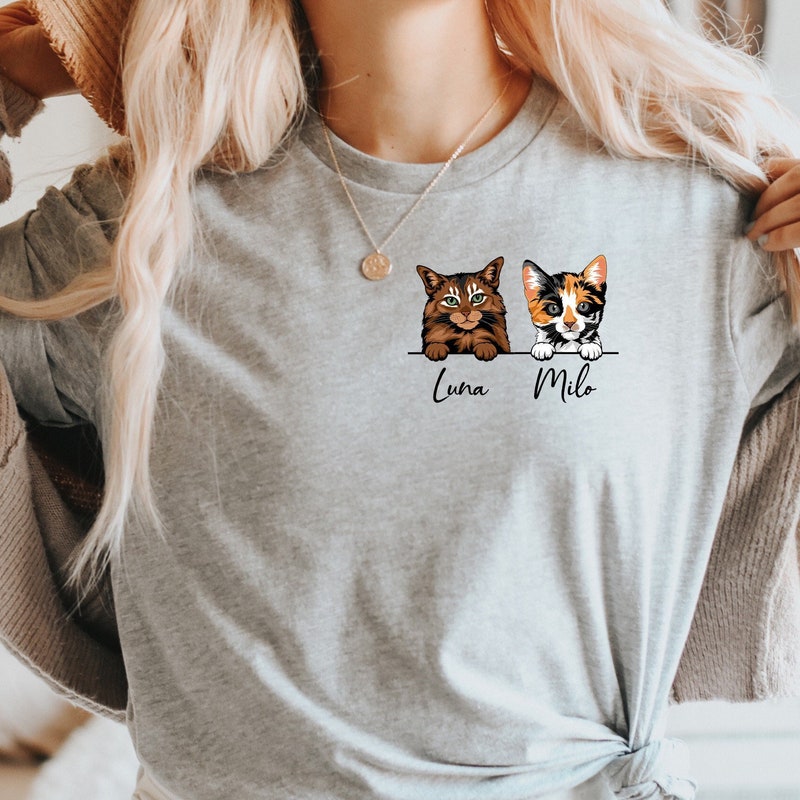 Cat Tshirt - Etsy
