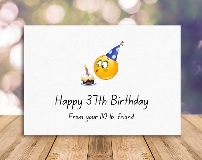 Funny 37th Birthday Card 37 Years of Age Not Growing Old Just ...