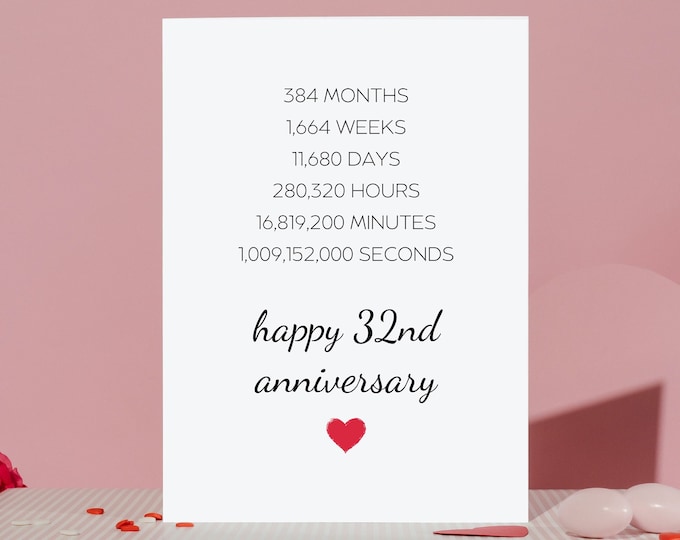 32nd Anniversary Card, You Will Always Be My Forever 32nd Anniversary ...