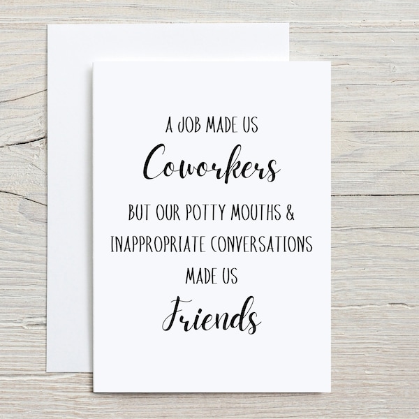 Funny Co Worker Birthday Card - Etsy