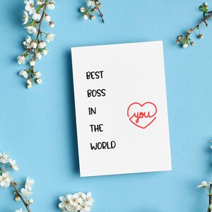 Boss Gift, Best Boss in the World, Boss Appreciation Card, Boss Day ...
