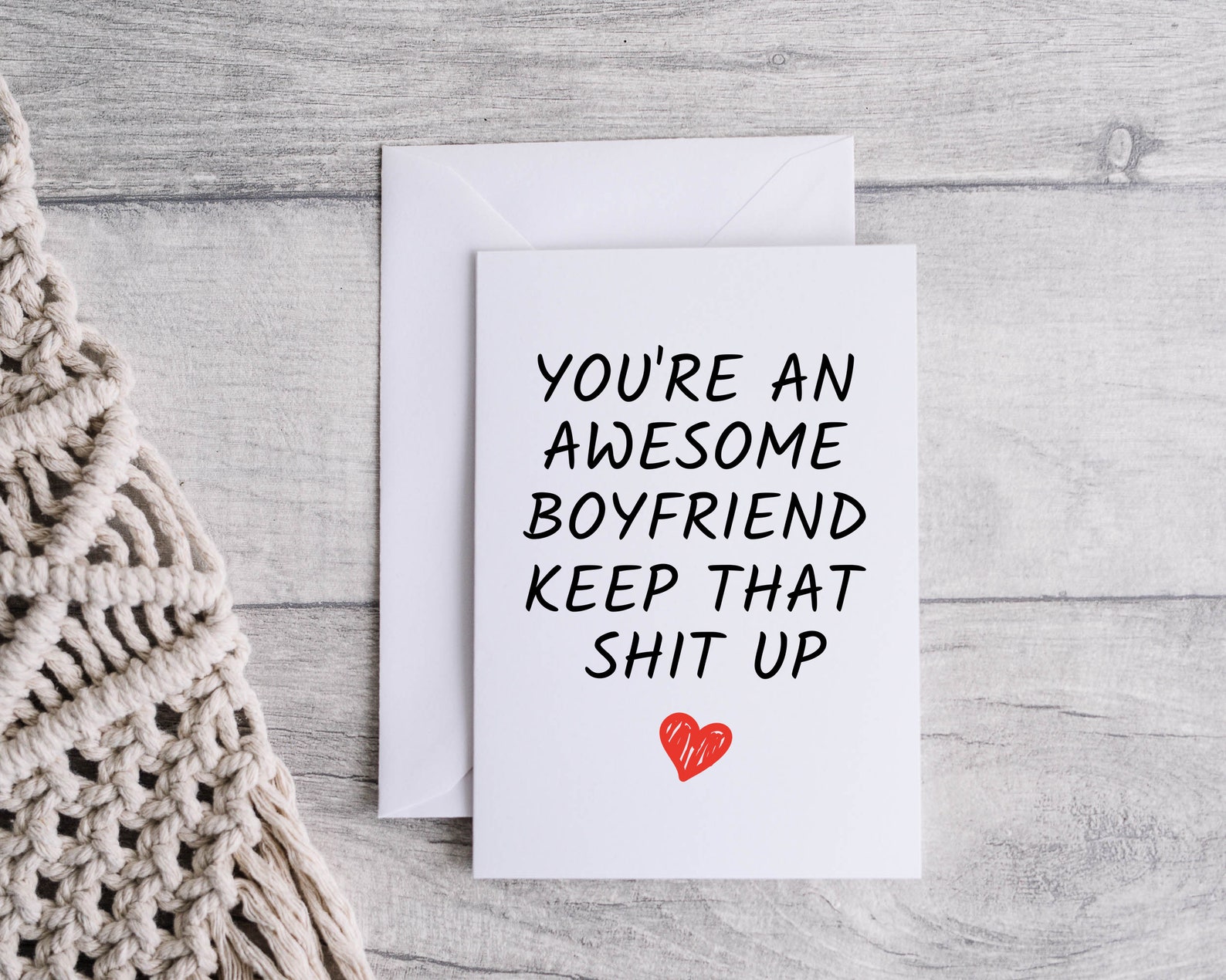 Boyfriend Card, Funny Card for Boyfriend, Thank You for Being My ...