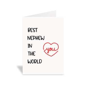 Nephew Card, Funny Card for Nephew, Thank You for Being My Nephew, Best ...