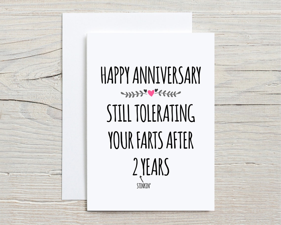 2nd Anniversary Card, 2nd Anniversary Gift for Husband, 2 Year ...