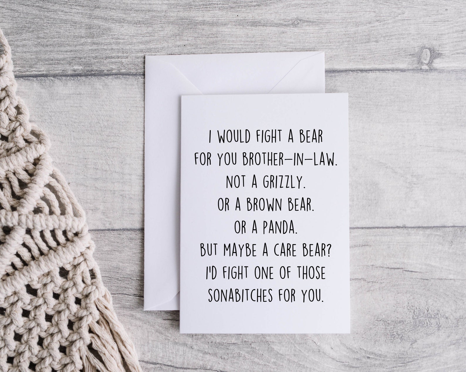 Brother in law Card Funny Card For Brother in law Thank You Etsy Finland
