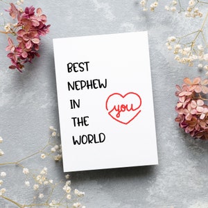 Nephew Card, Funny Card for Nephew, Thank You for Being My Nephew, Best ...