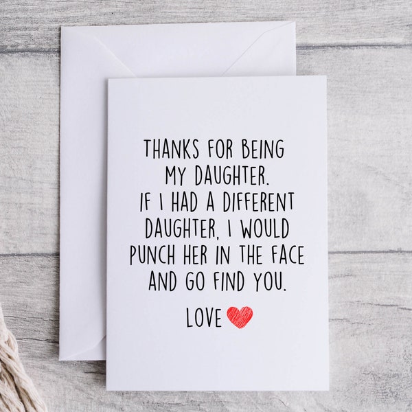 Card for Daughter - Etsy
