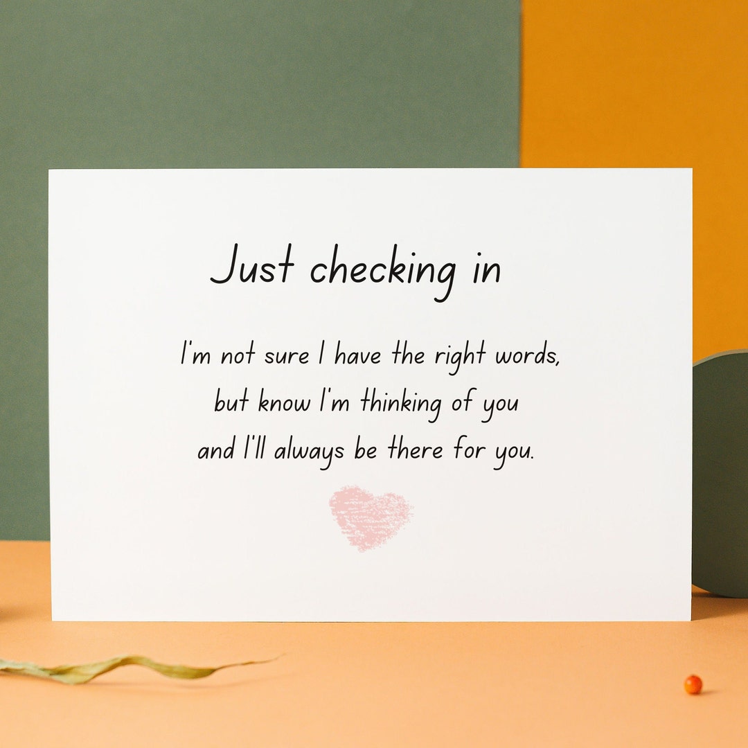 Just Checking in Card Thinking of You Card Cancer Support - Etsy