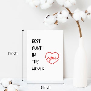 Aunt Card, Best Aunt in the World, Funny Card for Aunt, Thank You for ...