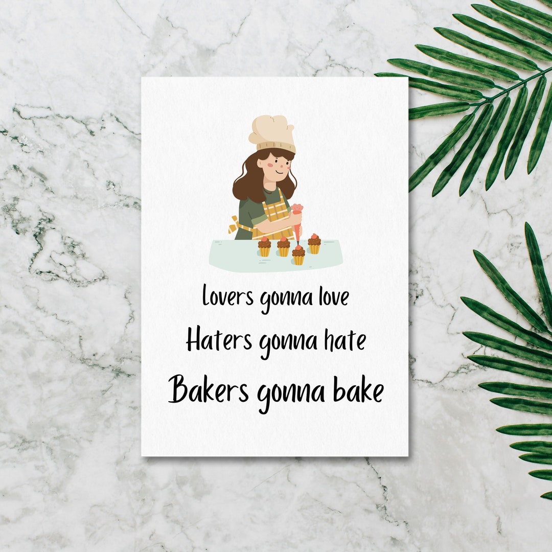 Greeting Card for Baker, Funny Card for Baker, Christmas Gift for Baker ...