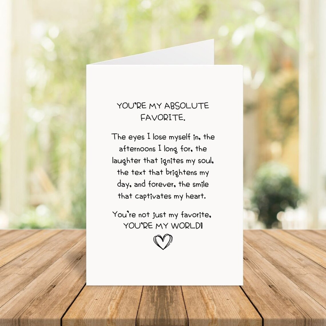 Youre My Favorite Card, Valentines Day Card, Card for Him, Card for Her ...