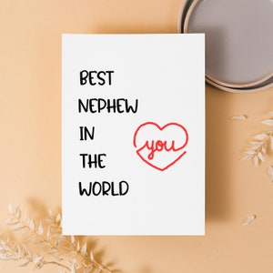 Nephew Card, Funny Card for Nephew, Thank You for Being My Nephew, Best ...
