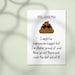 Funny Encouragement Card, Cute Positive Poo Card, Unique Desk Decor ...