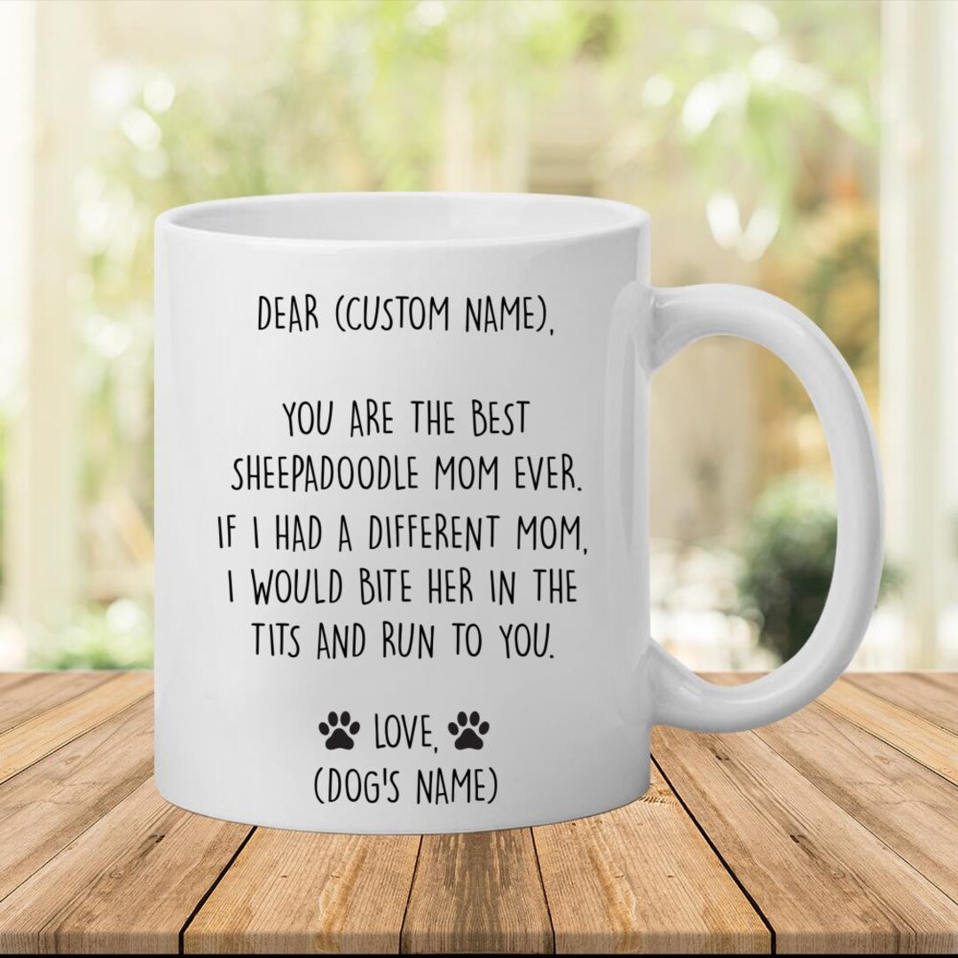 Sheepadoodle Mug, Best Sheepadoodle Gift, Funny Mug for Sheepadoodle ...