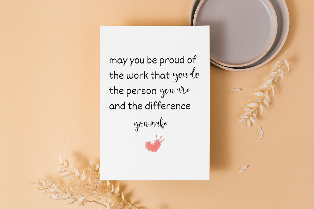 Employee Card, Card for Coworker, Thank You Card for Coworker, Farewell ...