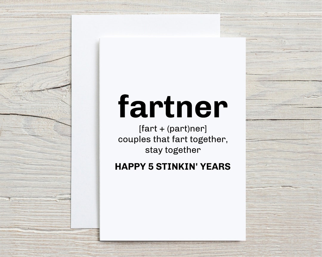5th Anniversary Card, 5th Anniversary Card for Husband, 5 Year ...