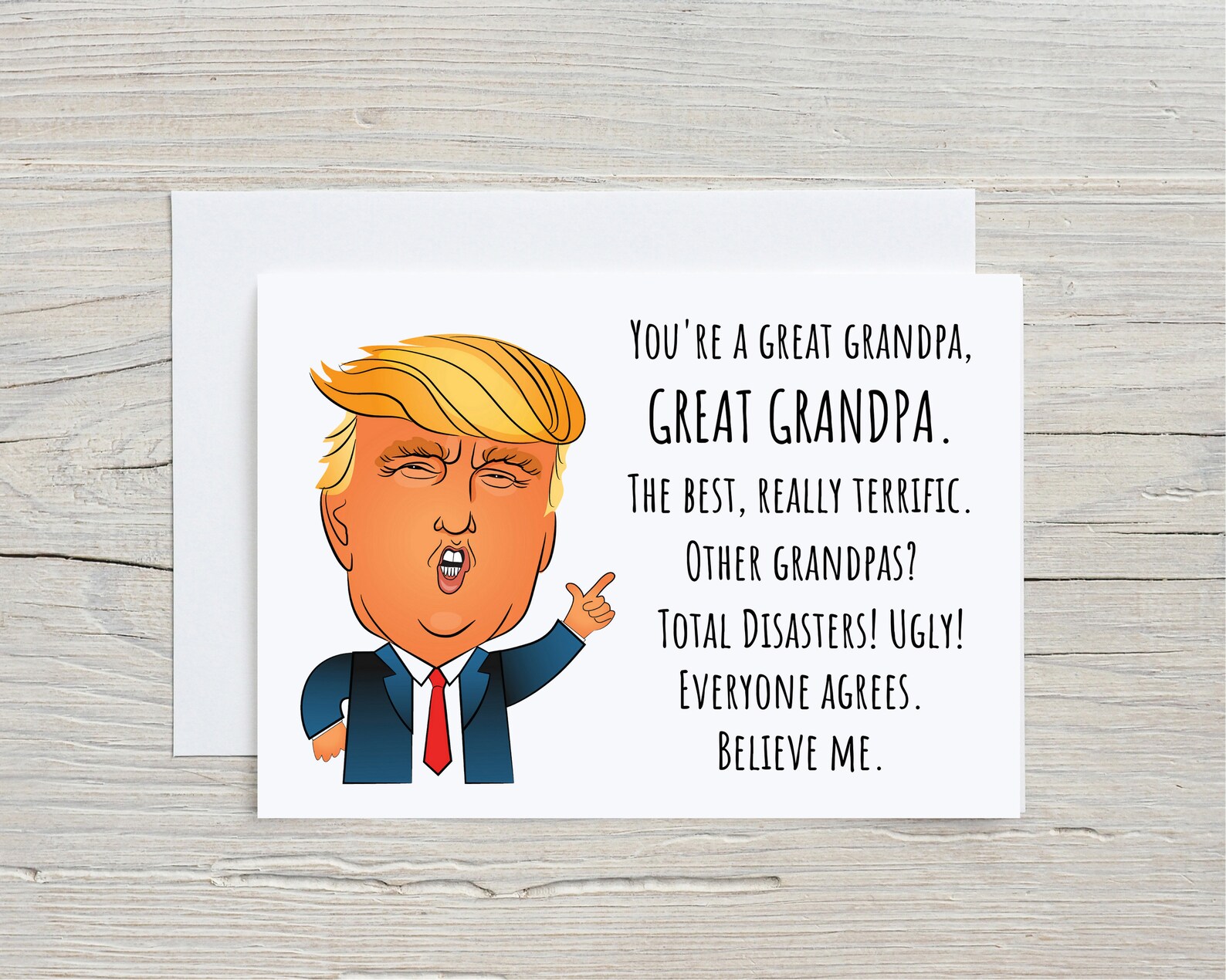 Funny Card For Grandpa Trump Great Grandpa Fathers Day Etsy