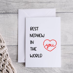 Nephew Card, Funny Card for Nephew, Thank You for Being My Nephew, Best ...