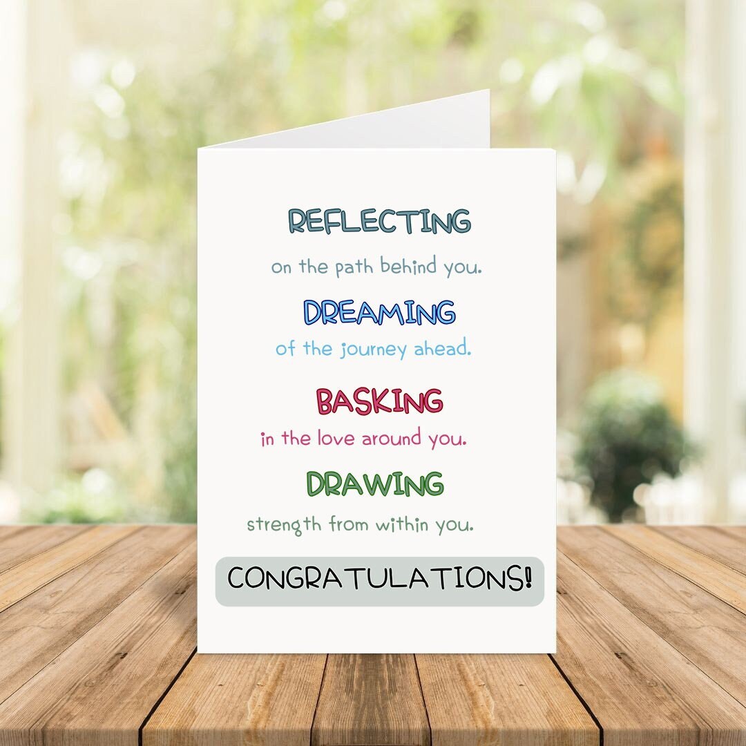 Graduation Card, Graduation Gift for Her, for Him, Congratulations Card ...