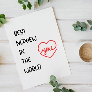 Nephew Card, Funny Card for Nephew, Thank You for Being My Nephew, Best ...