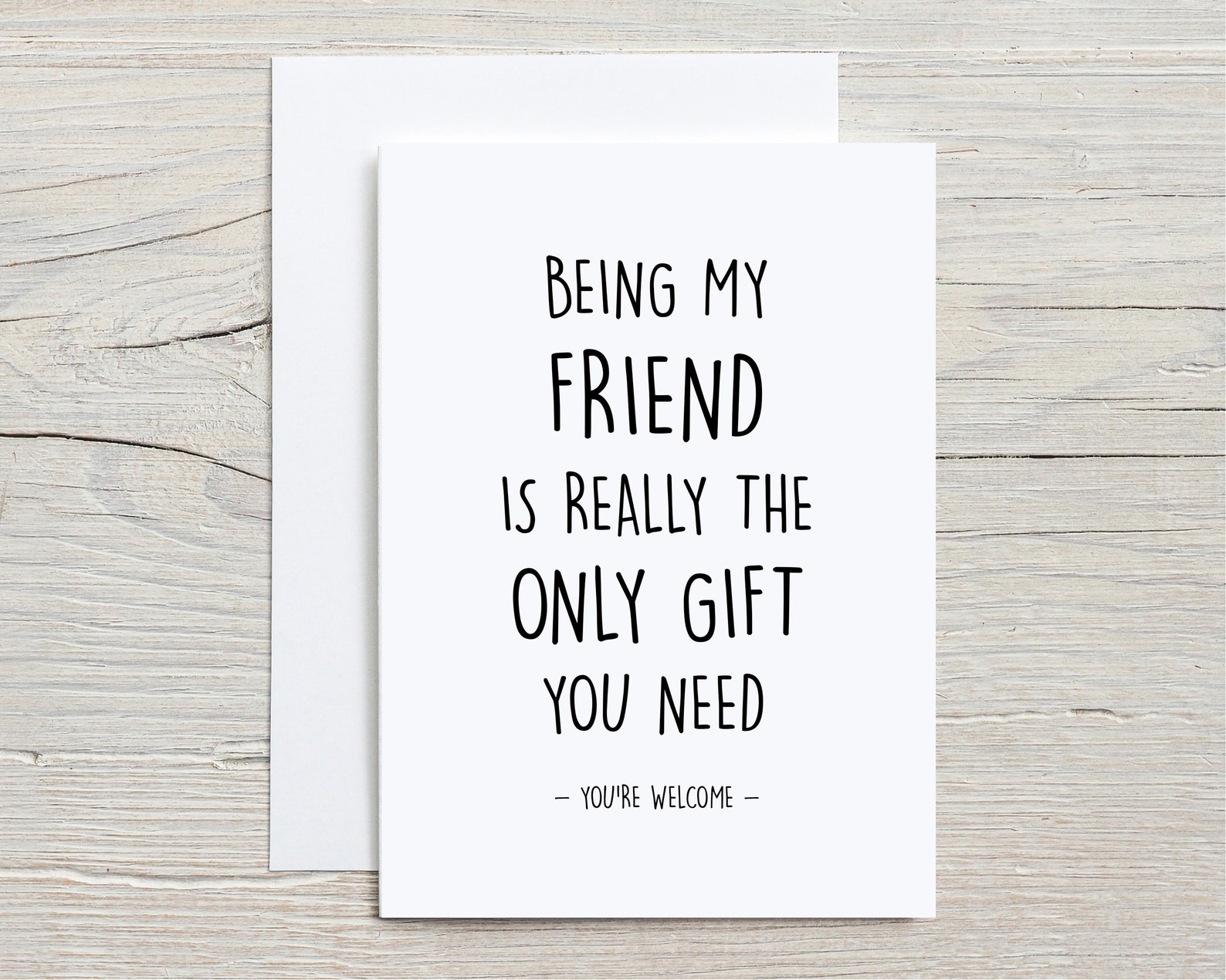 Friend Card Funny Card for Friend Thank You for Being My - Etsy UK
