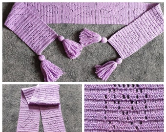 CROCHET PATTERN: Breast Cancer Awareness Ribbon-inspired Scarf W/bonus ...